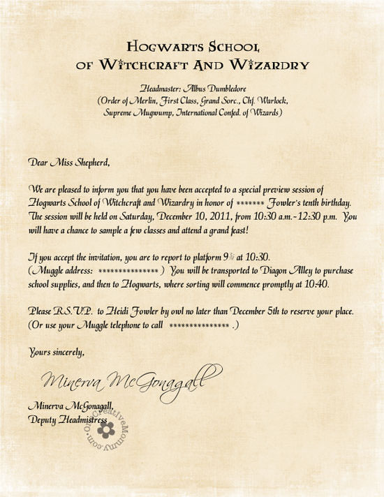 Harry Potter Party Invitations By Owl Post Onecreativemommy