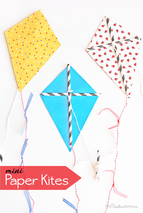 Bust Boredom With These Adorable Mini Paper Kites Onecreativemommy