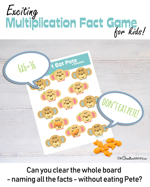 Don't Eat Pete Multiplication Game - onecreativemommy.com