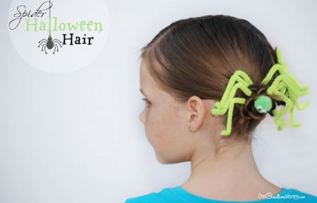 Fun Halloween Hair Spider Hair Onecreativemommy