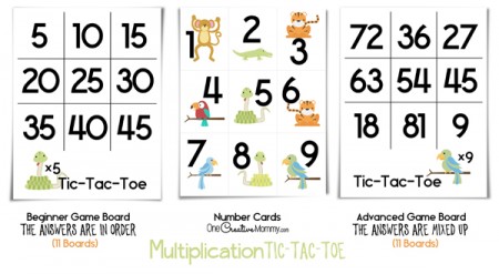 Multiplication Tic Tac Toe {Fun Math Game} - onecreativemommy.com