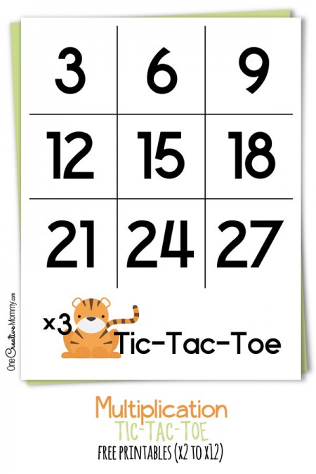 Multiplication Tic Tac Toe {Fun Math Game} - onecreativemommy.com