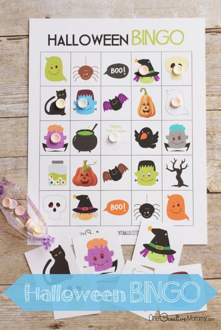 Printable Halloween Bingo Cards - onecreativemommy.com