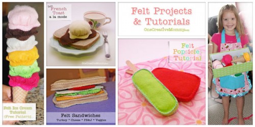 Felt Food Tutorials - onecreativemommy.com