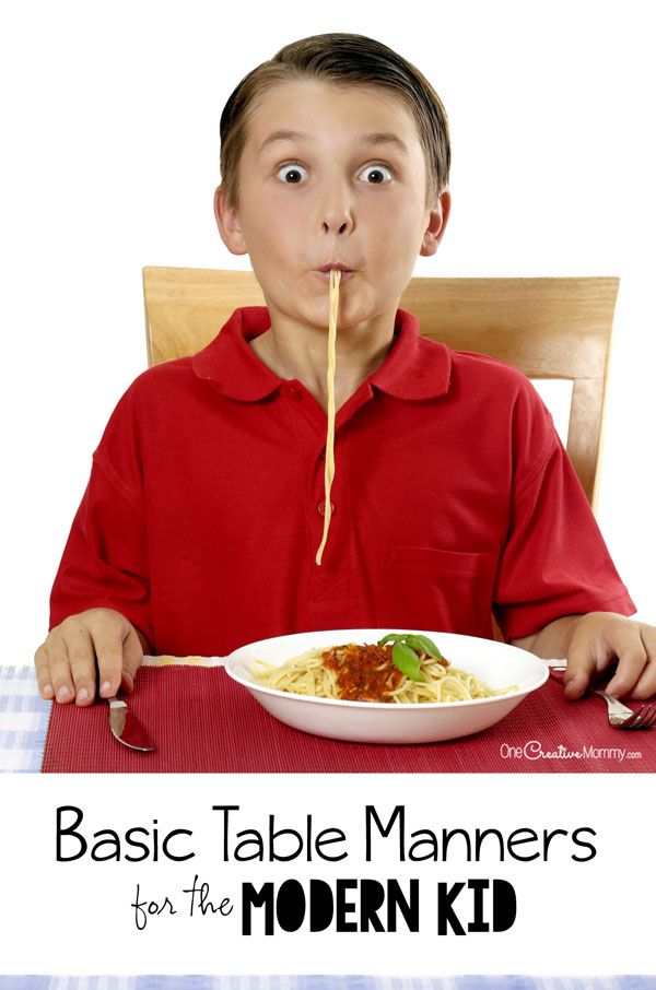 Basic Table Manners Every Kid Should Know Onecreativemommy