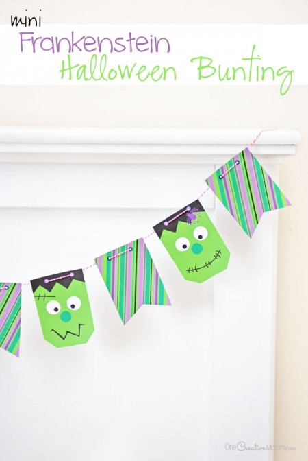 This mini Frankenstein Halloween Bunting is a scream ...