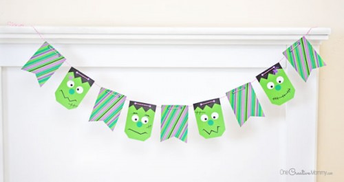 This mini Frankenstein Halloween Bunting is a scream ...