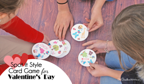 Clever Spot It Style Card Game for Valentine's Day - onecreativemommy.com