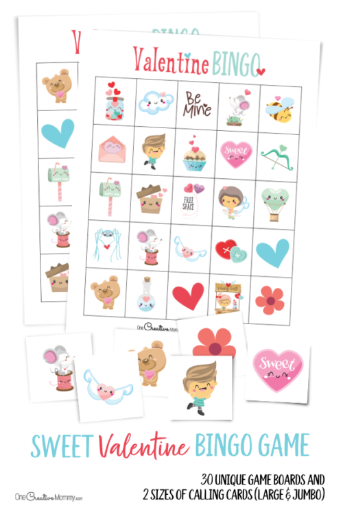 The absolute cutest Valentine's Day Bingo game! Now 2 styles ...