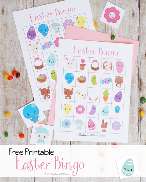 The cutest Easter Bingo game for your family! - onecreativemommy.com