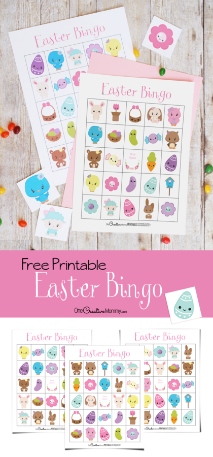 The cutest Easter Bingo game for your family! - onecreativemommy.com