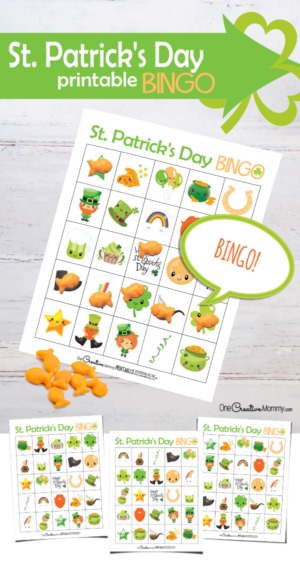 Adorable St Patricks Day Bingo game free printable