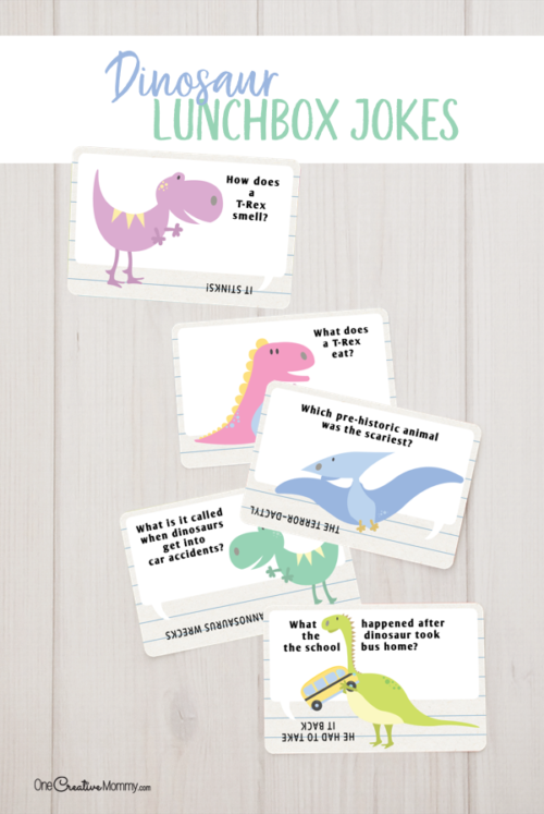 Must-Have Dinosaur Lunchbox Jokes for Kids - onecreativemommy.com