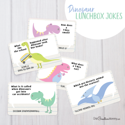 Must-Have Dinosaur Lunchbox Jokes for Kids - onecreativemommy.com