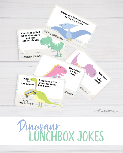 Must-Have Dinosaur Lunchbox Jokes for Kids - onecreativemommy.com