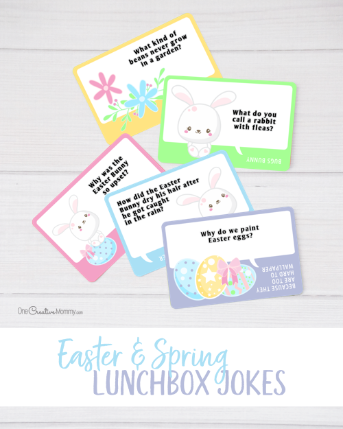 Free Easter Lunchbox Jokes for Kids - onecreativemommy.com