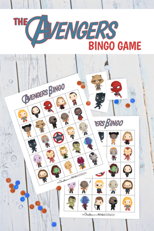 The coolest Avengers Bingo Game! - onecreativemommy.com