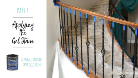 Gorgeous Java Gel Stain Staircase Makeover - onecreativemommy.com