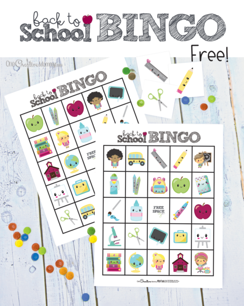 Free Back to School Bingo Game - onecreativemommy.com