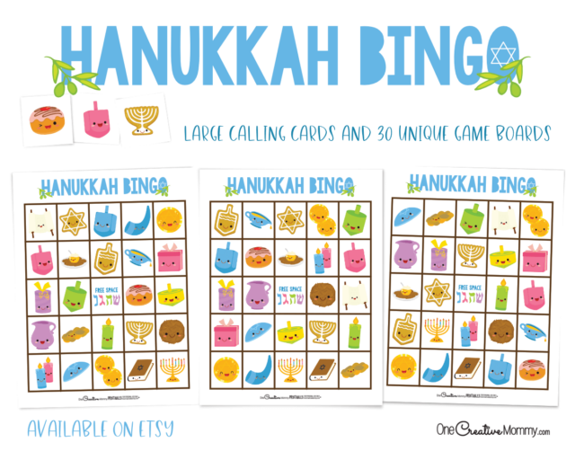Free Hanukkah Bingo Game - onecreativemommy.com