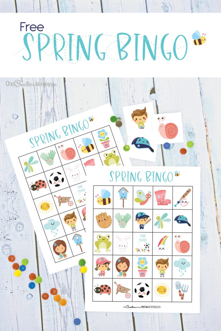 Free Spring Bingo Game for the Family! - onecreativemommy.com