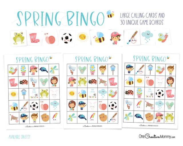 Free Spring Bingo Game for the Family! - onecreativemommy.com
