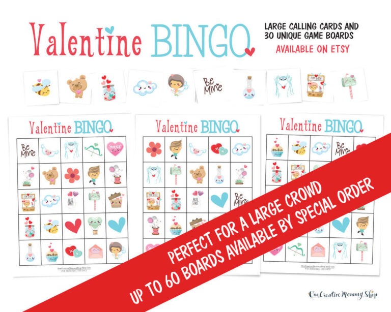 The absolute cutest Valentine's Day bingo game! Now 2 styles ...