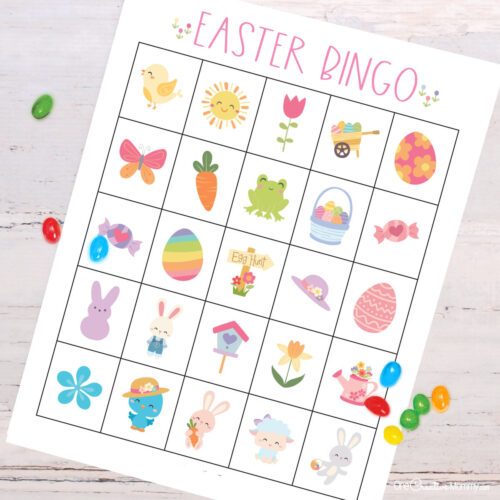 The cutest Easter Bingo game for your family! - onecreativemommy.com