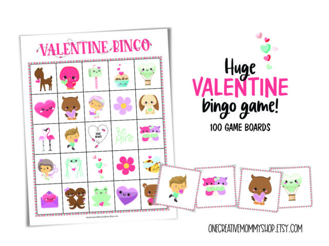 The absolute cutest Valentine's Day bingo game! Now 3 styles ...
